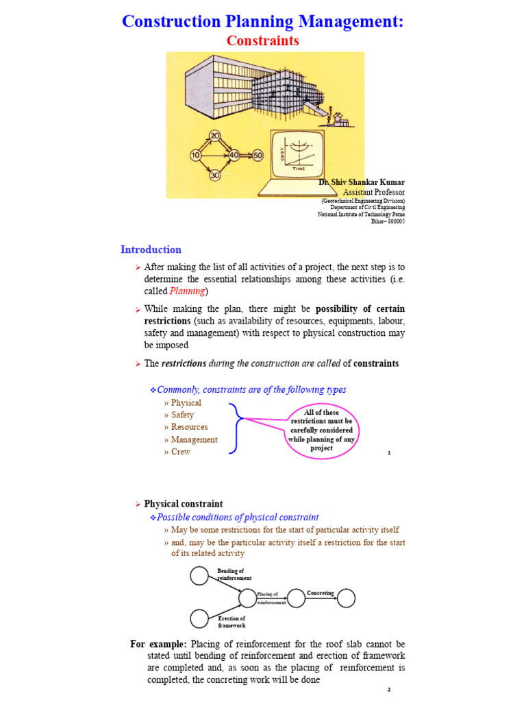 Construction Management Constraints Explained | PDF | Sustainability ...