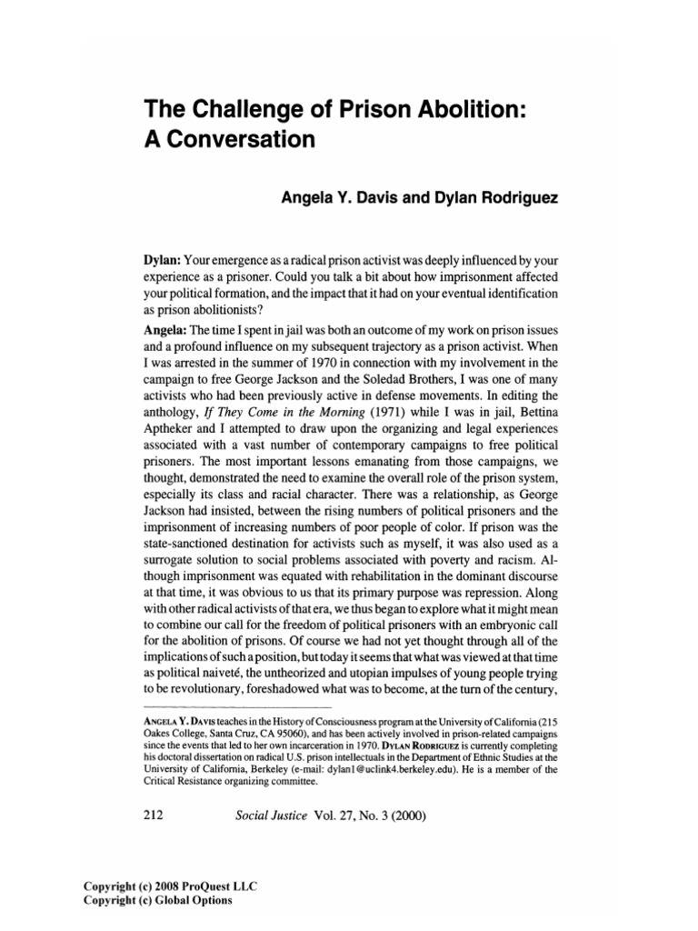 Prison Abolition Dialogue: Davis & Rodriguez | PDF