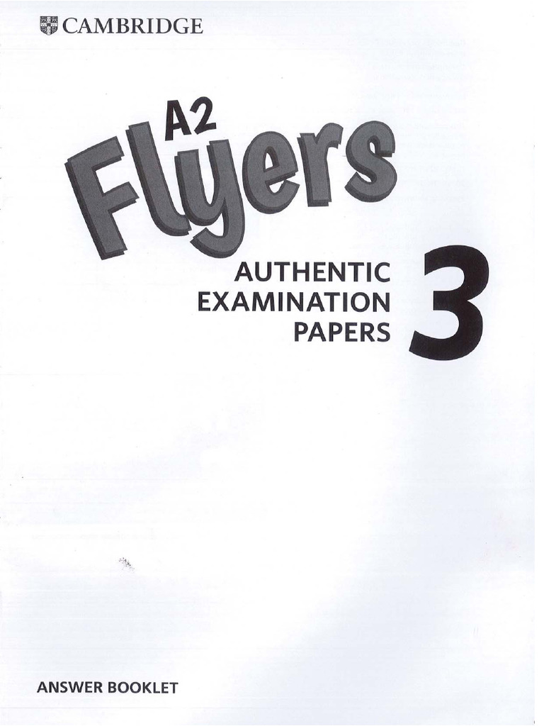 Flyers 3 Answer Key New | PDF