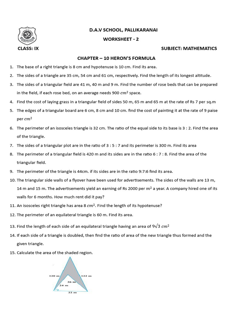 Class 9 Maths Assignment 2 Ch10 | PDF