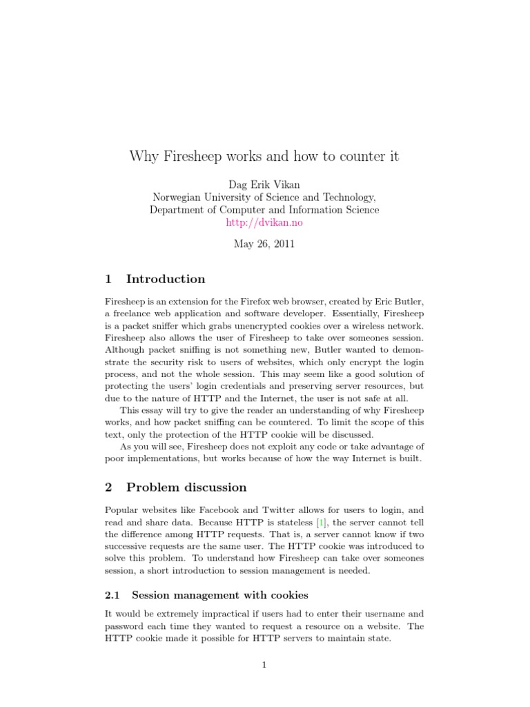 Firesheep Vulnerability & Solutions | PDF | Http Cookie | Hypertext ...