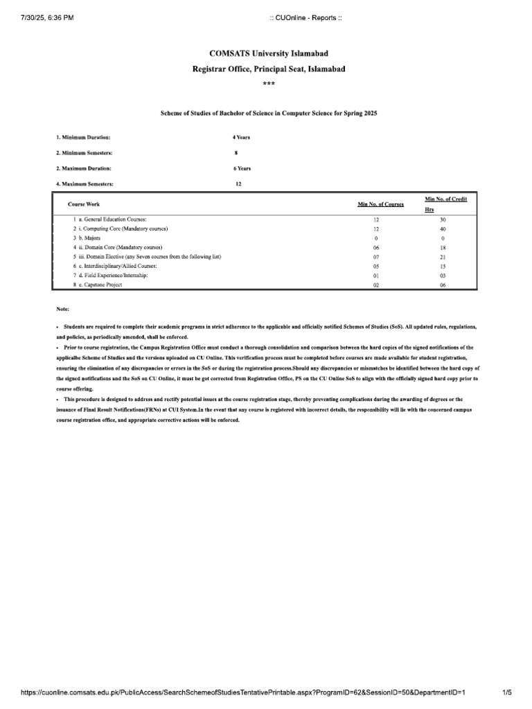 CUI Bscs - Sos | PDF