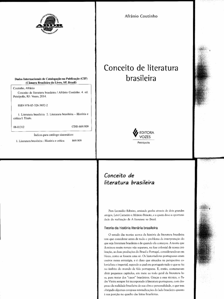 Conceito de Literatura Brasileira (Afrânio Coutinho) | PDF
