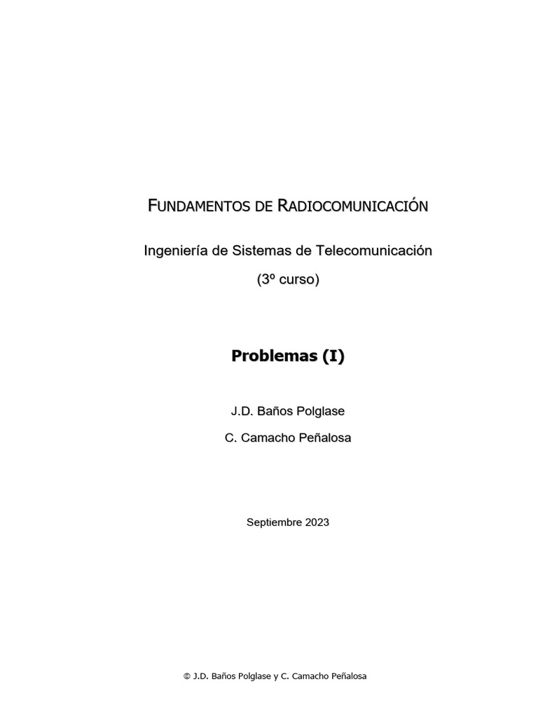 Problemas I Enunciados | PDF | Antena (Radio) | Corriente eléctrica