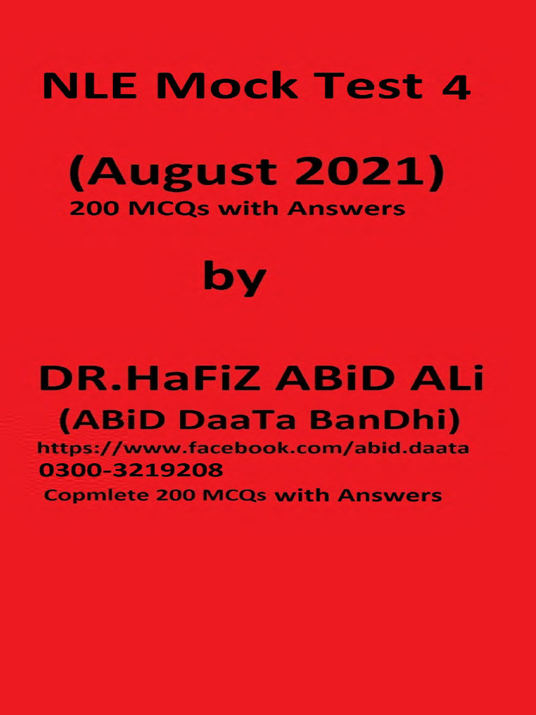 NLE 4 Mock Test With Answers | PDF