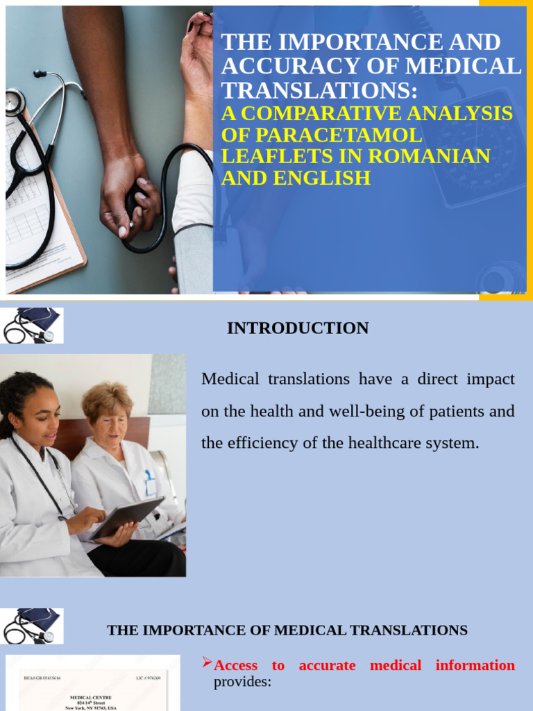 The Importance and Accuracy of Medical Translations | PDF ...