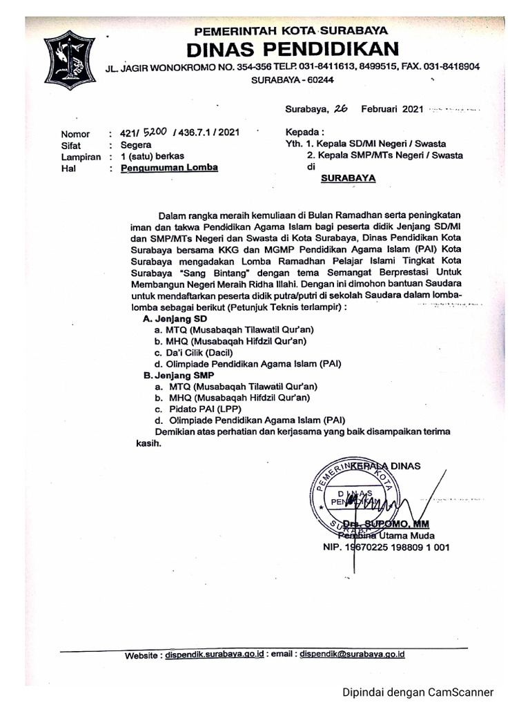 Lomba PAI 2021 | PDF