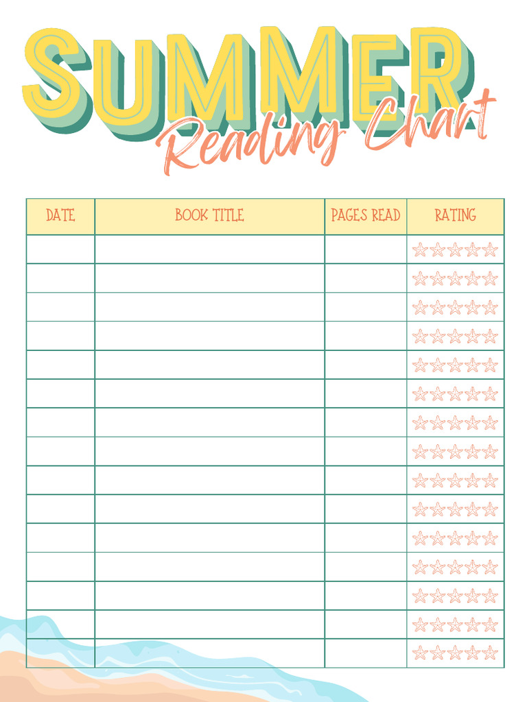 SummerReadingChart Color A4 | PDF