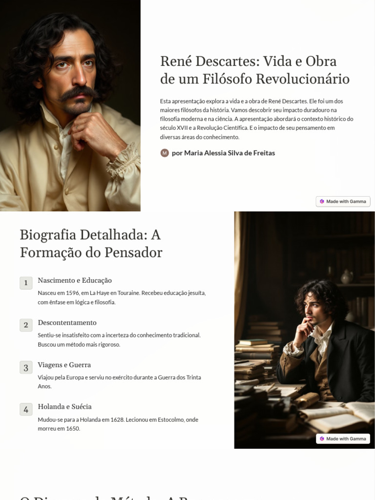 Vida e Legado de René Descartes | PDF | René Descartes | Science