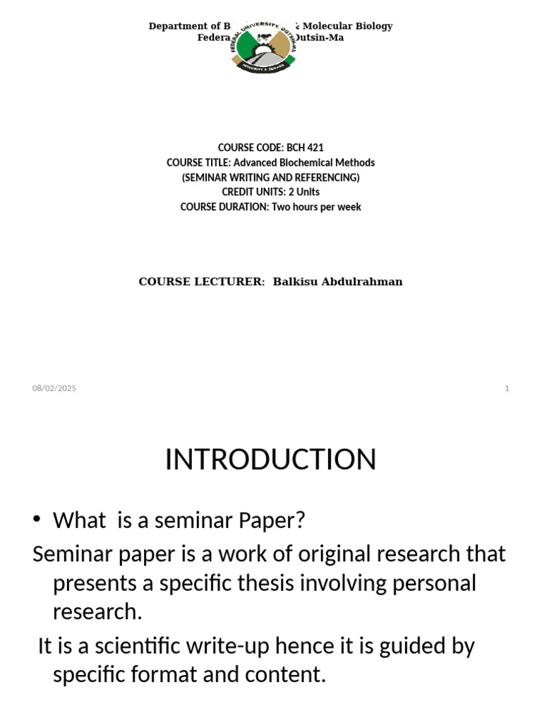 BCH 421 - 2023 | PDF | Digital Object Identifier | Citation