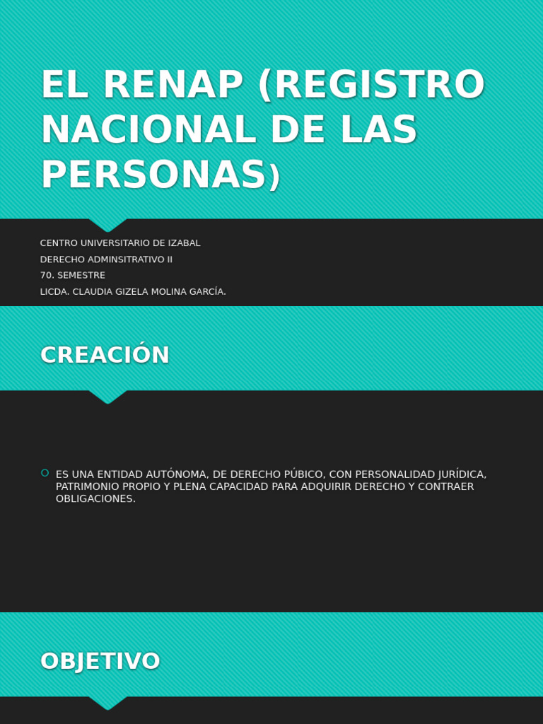 El Renap (Registro Nacional de Las Personas | PDF