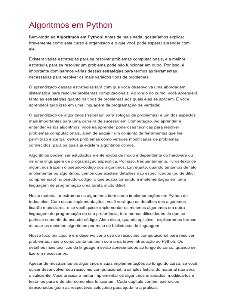 Livro Estrutura de Dados Com Python | PDF | Algoritmos | Recursão