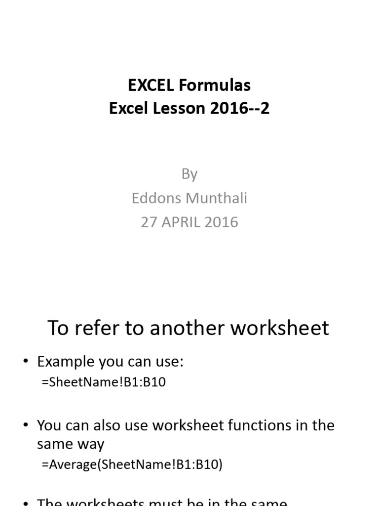 Excel Formulas: References & Functions | PDF | Formula | Microsoft Excel