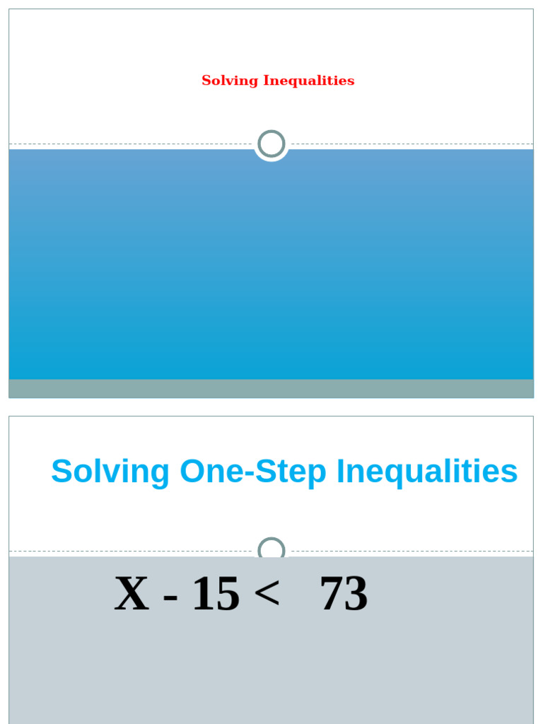 2.1 Solving Inequalities Unit 2studentpptx | PDF | Inequality ...