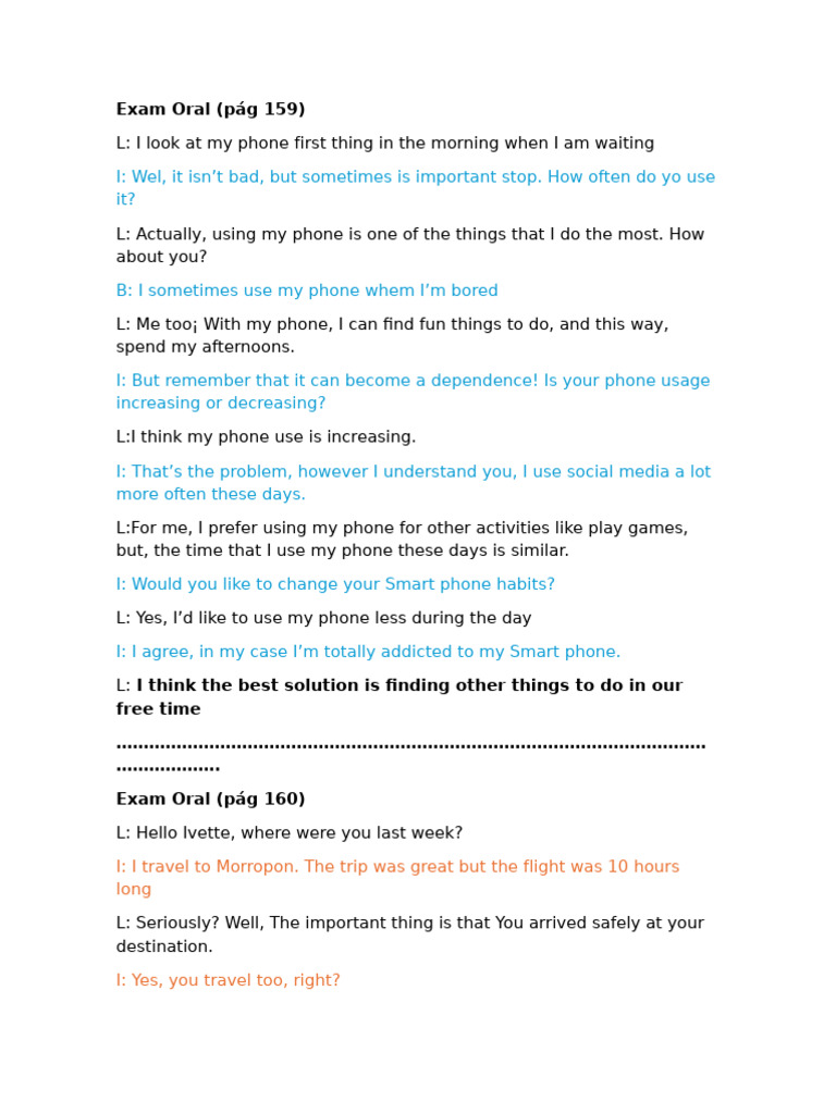 Exam Oral Basic7 | PDF