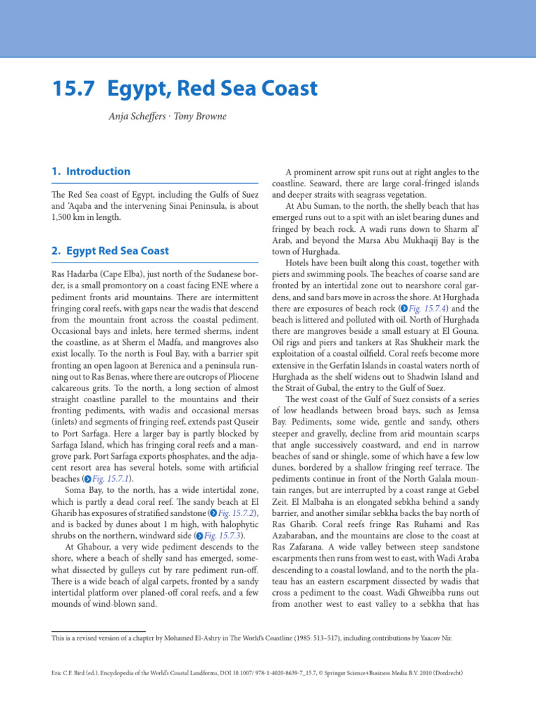 Egypt's Red Sea Coastal Geography | PDF | Coast | Red Sea