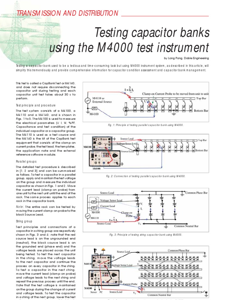 Testing Capacitor Banks Using The M4000 Test Instrument: Transmission ...