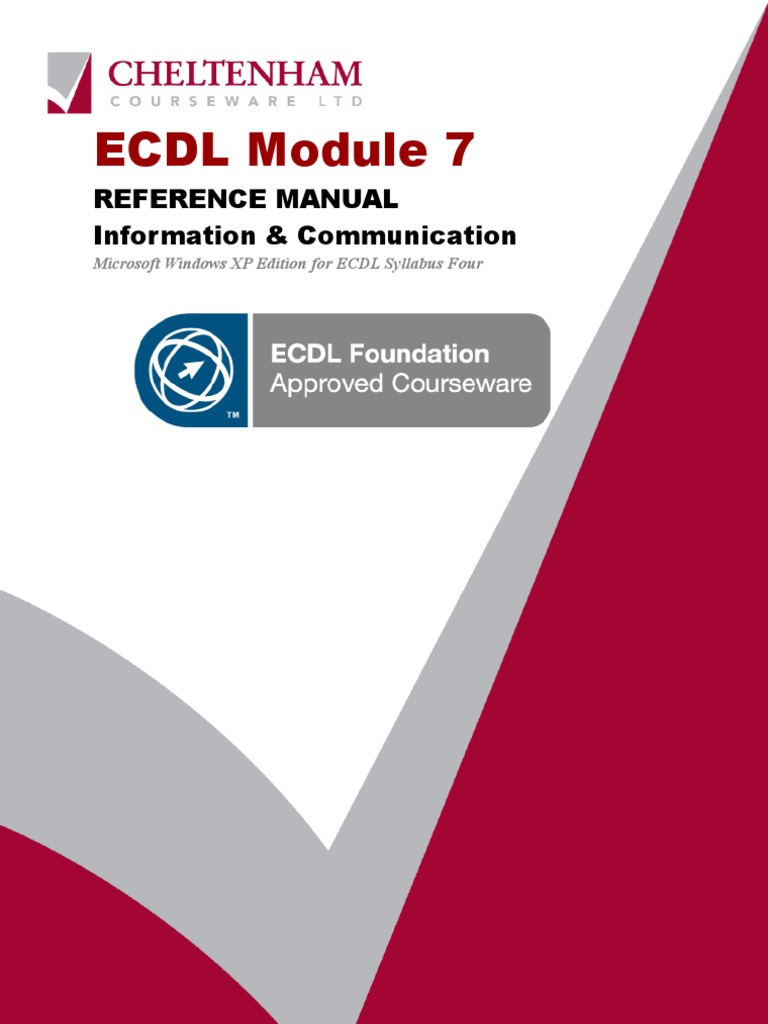 ECDL Module 7: Reference Manual Information & Communication | PDF | Business