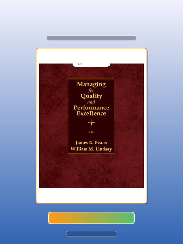 Managing For Quality and Performance Excellence 11th Edition James ...