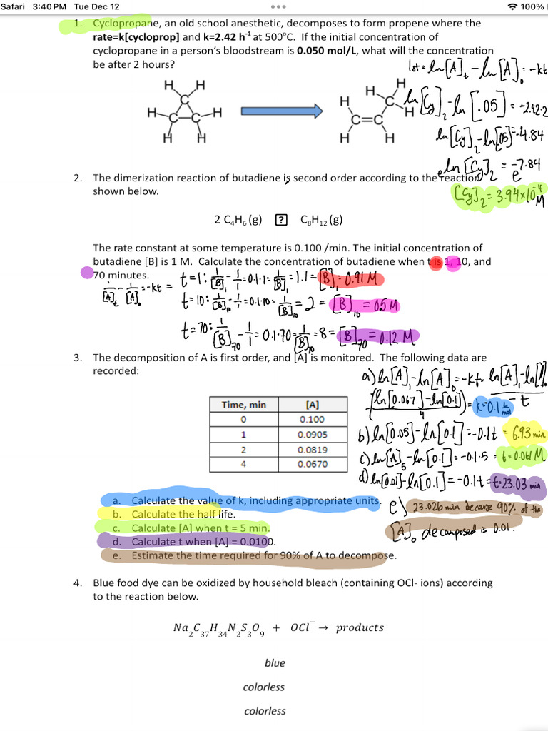 Reaction Rates | PDF