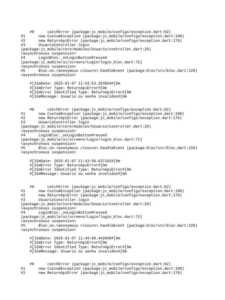 (LOG) Relatório de Erros | PDF | Information Retrieval Organizations | Software Industry