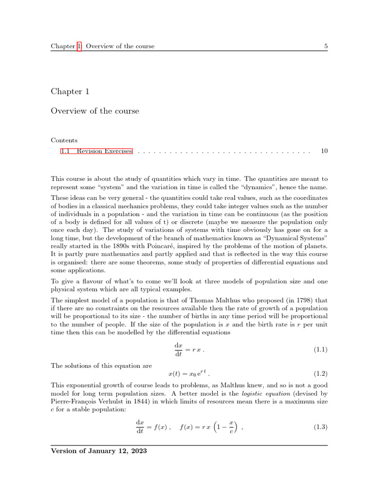 Introduction to Dynamical Systems Course | PDF | Ordinary Differential ...