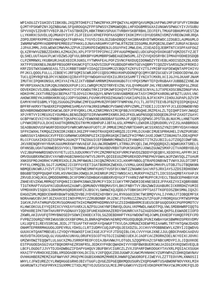 Random Character Sequence Document | PDF