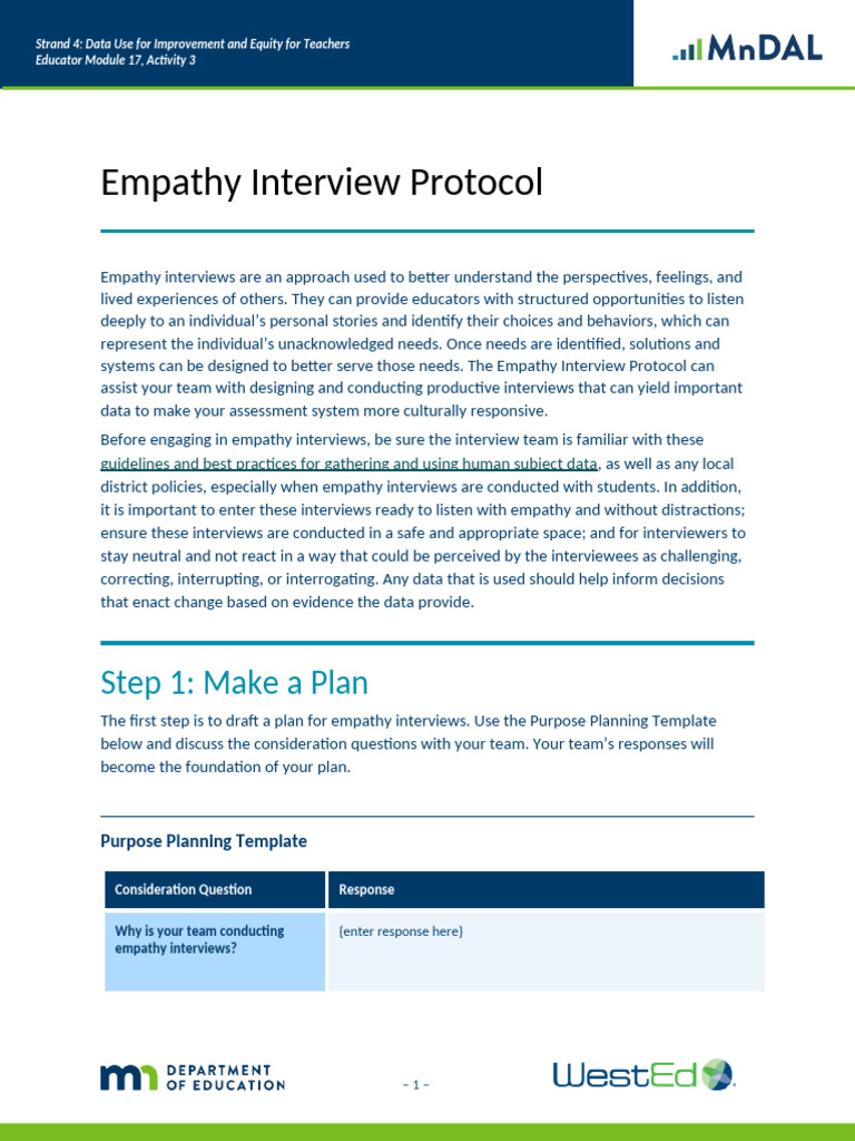S4EM17A3 Protocol_Empathy Interviews | PDF | Interview | Empathy