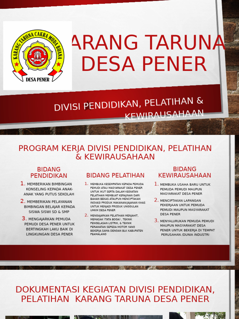 Divisi Kewirausahaan Karang Taruna Pener | PDF