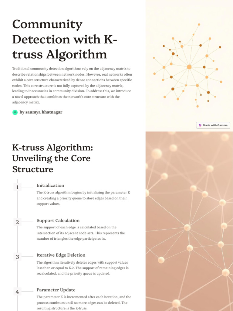 Community Detection With K Truss Algorithm | PDF