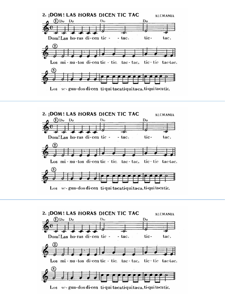 Dom, Las Horas Dicen Tic, Tac-Canon | PDF
