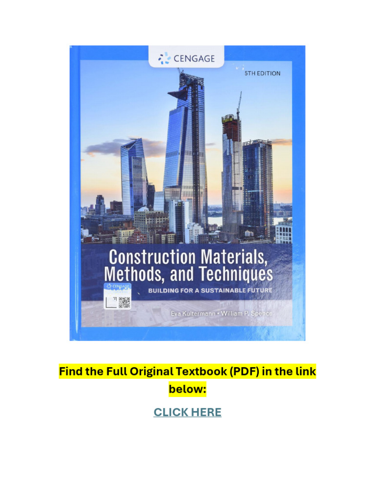 Construction Materials, Methods 5th Edition | PDF | Concrete | Building ...