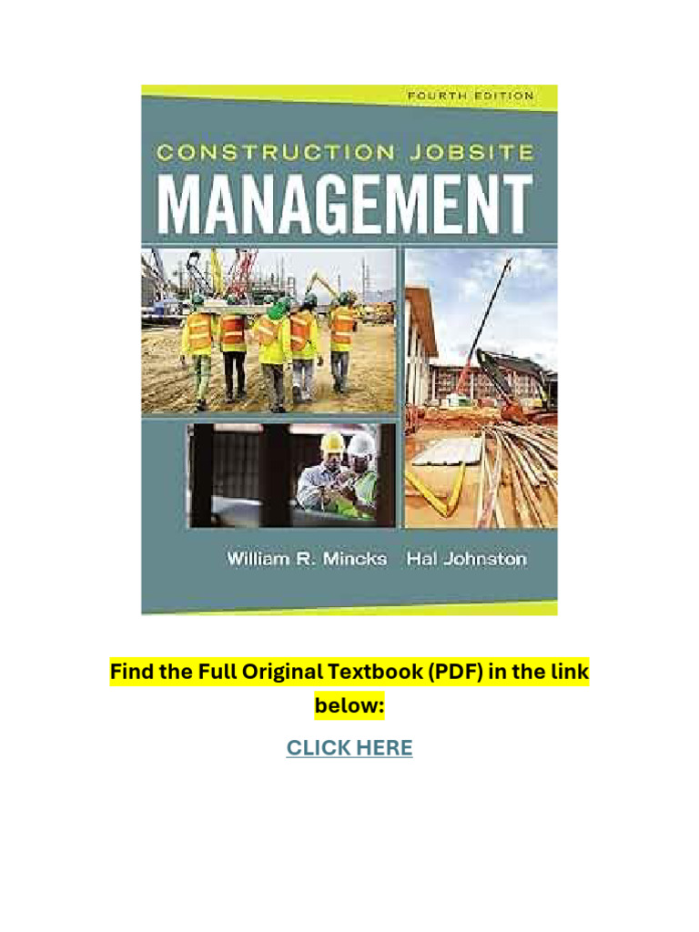 Construction Jobsite Management 4th Edition | PDF | Building Information Modeling | Project ...
