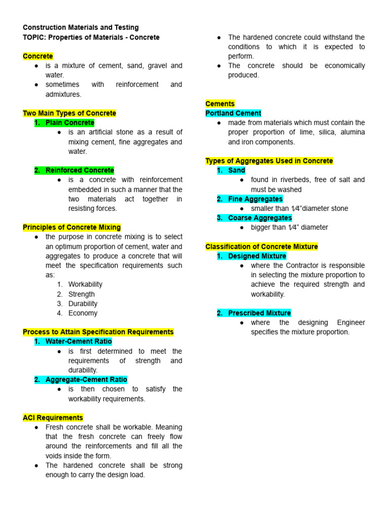 CMT in Concrete: Full Form Explained | PDF | Concrete | Cement