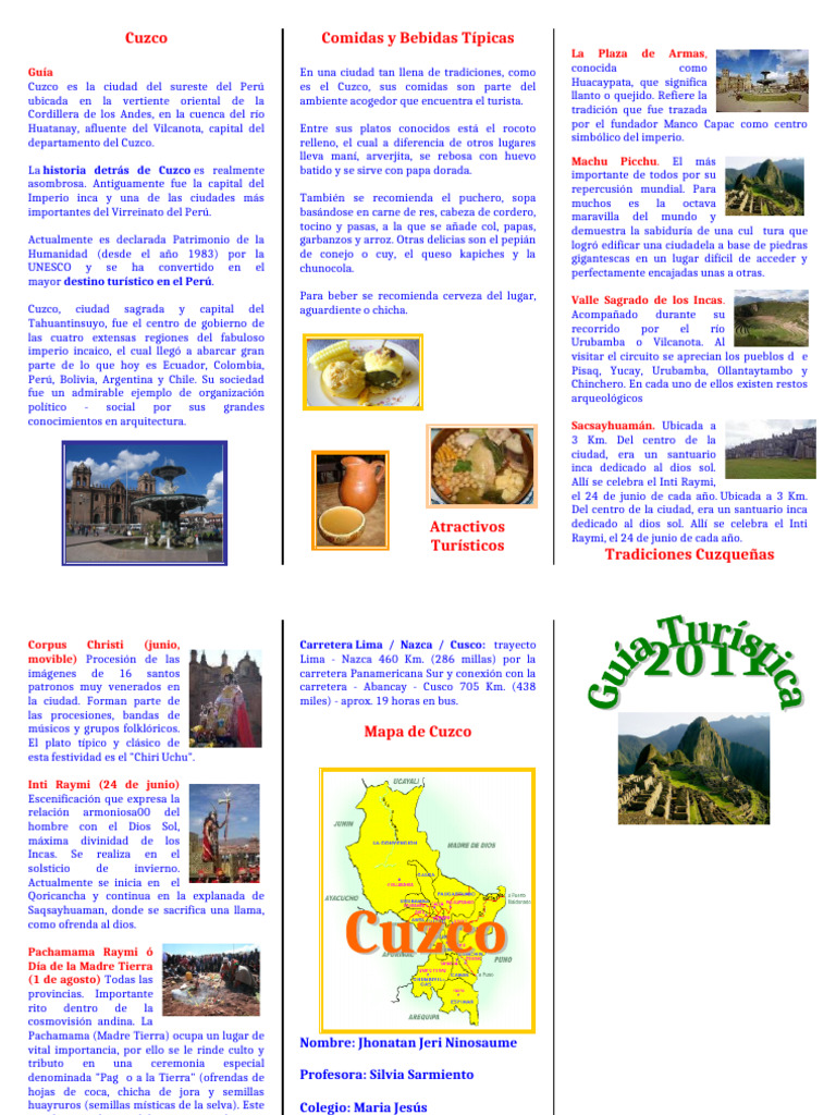 Cuzco Triptico | PDF | Imperio Inca
