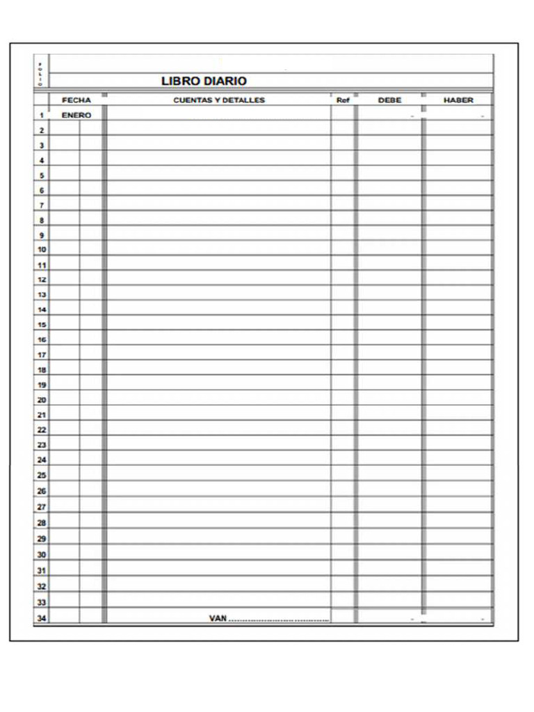 Formato de Libro Diario Vacio | PDF