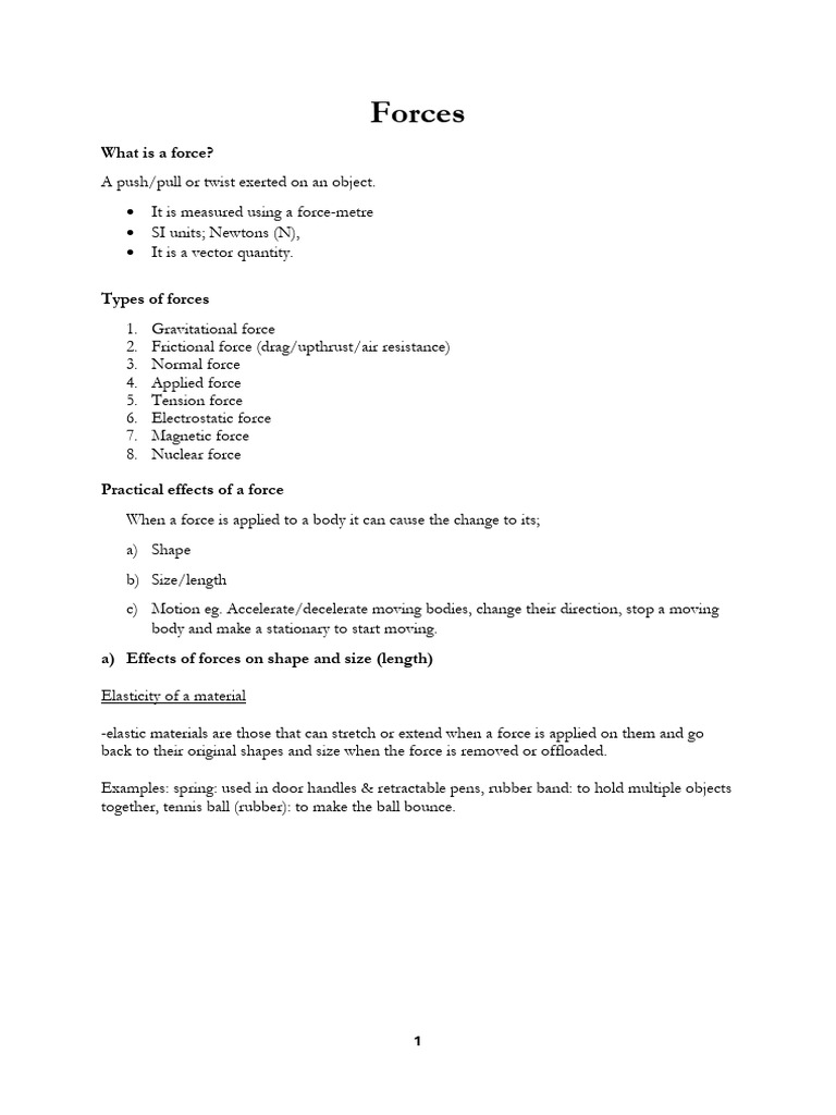 Understanding Forces and Hooke's Law | PDF | Force | Tension (Physics)