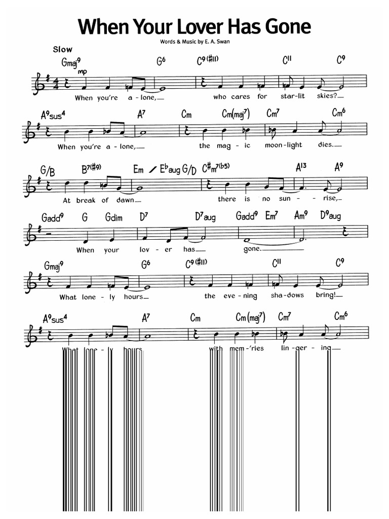 when your lover has gone | PDF