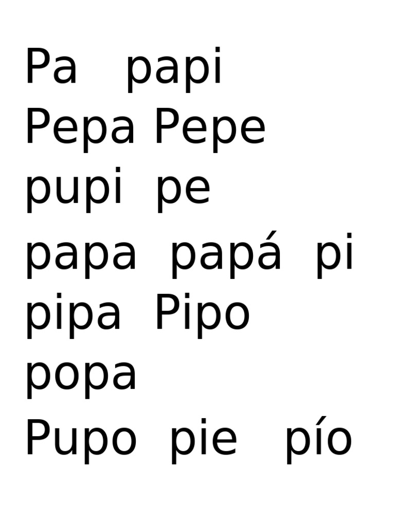 Pa Papi Pepa Pepe Pupi Pe | PDF