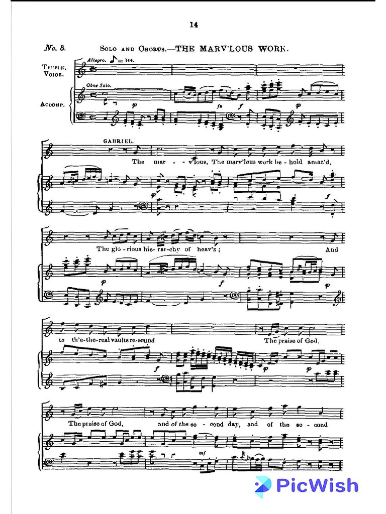 The Marvellous Work (Haydn The Création) | PDF