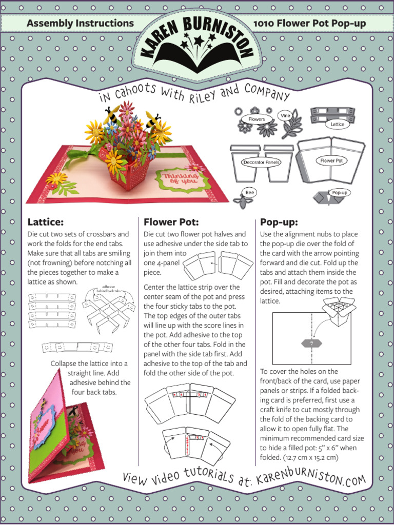 1010 FlowerPotPopup Instructions | PDF