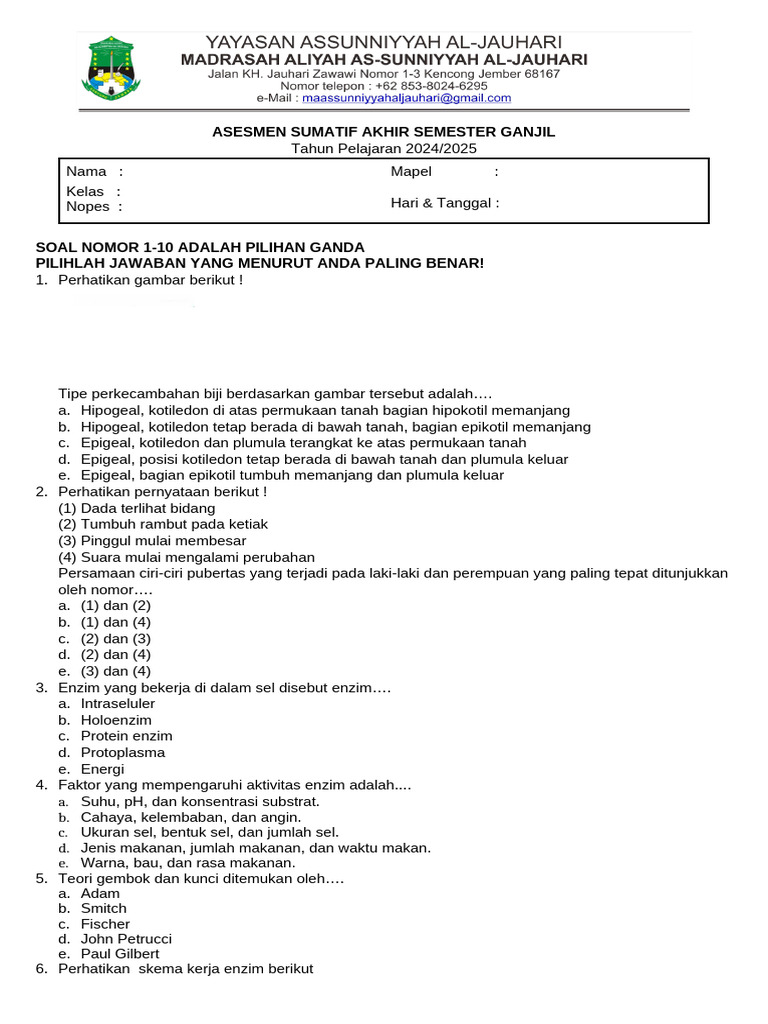 Soal Fiks Kelas Xiimipa | PDF