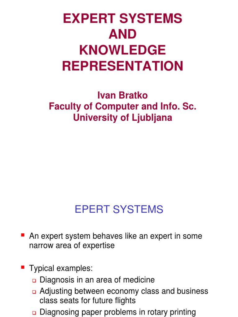 Expert System | PDF | Inference | Expert