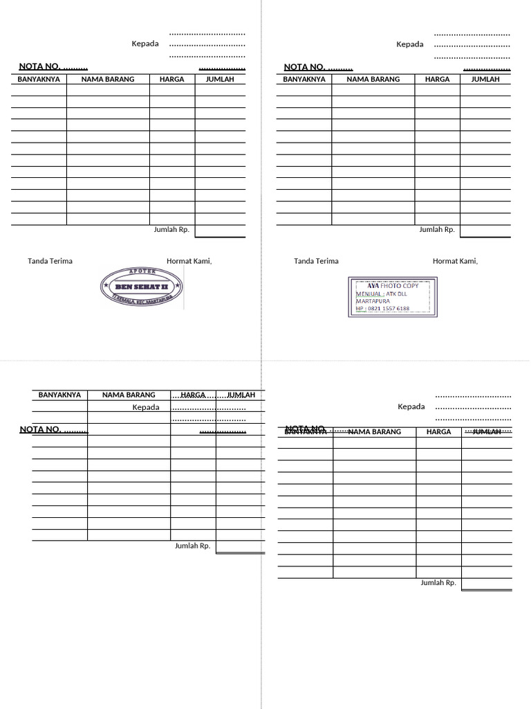 Nota Belanja-1 | PDF