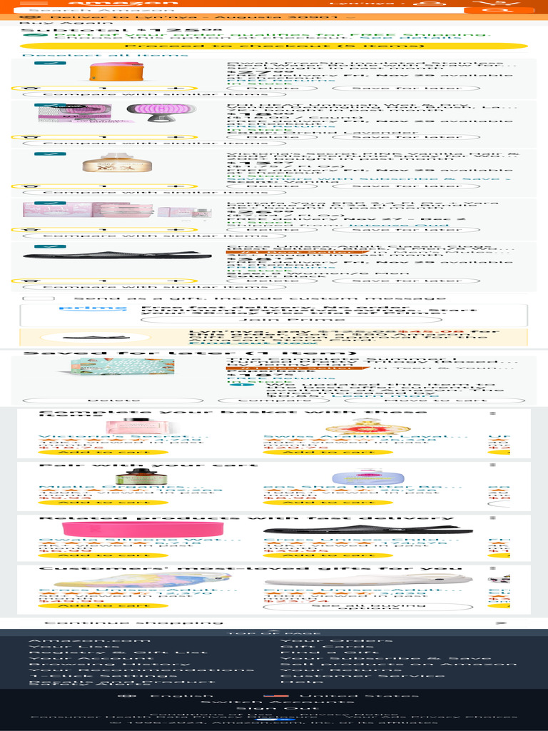Amazon Shopping Cart Summary | PDF