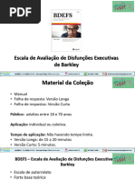 Avaliação BDEFS de Disfunções Executivas | PDF