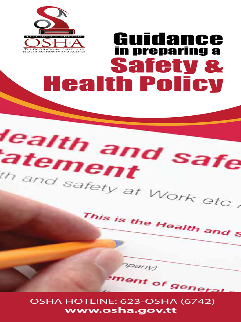 Guidance in Preparing A Safety and Health Policy Web | PDF ...