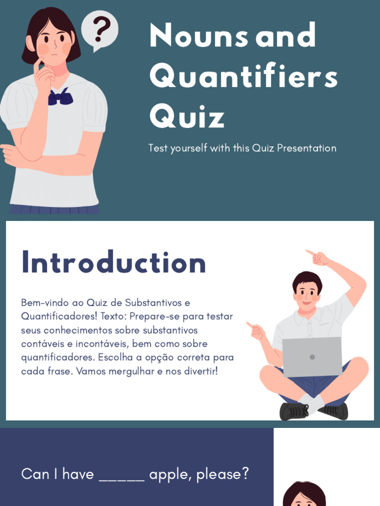 Nouns and Quantifiers Quiz | PDF