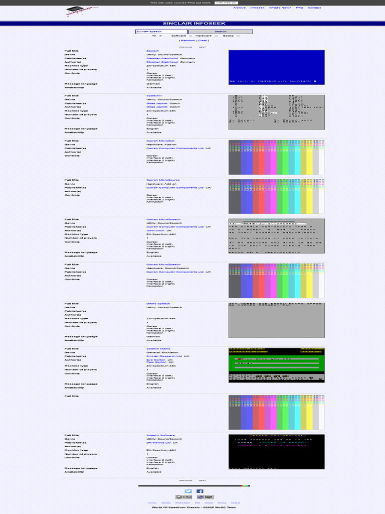 Sinclair Infoseek - World of Spectrum Classic | PDF | Office Equipment ...