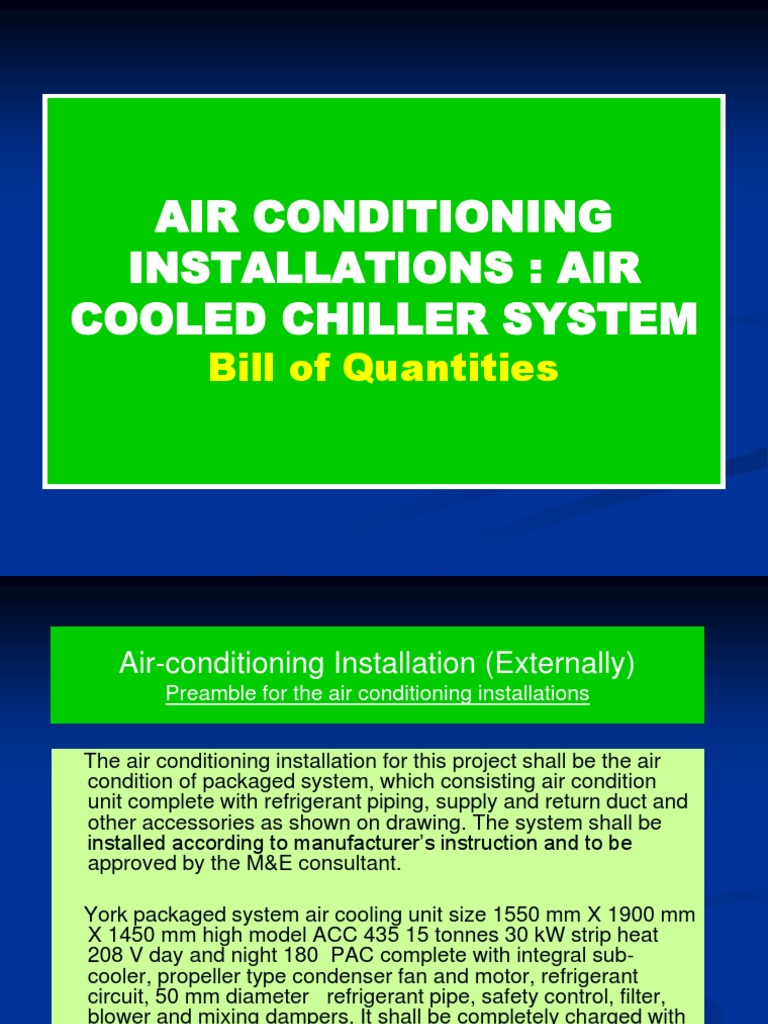 Construction Measurement III Air Conditioning Central System BQ | PDF ...
